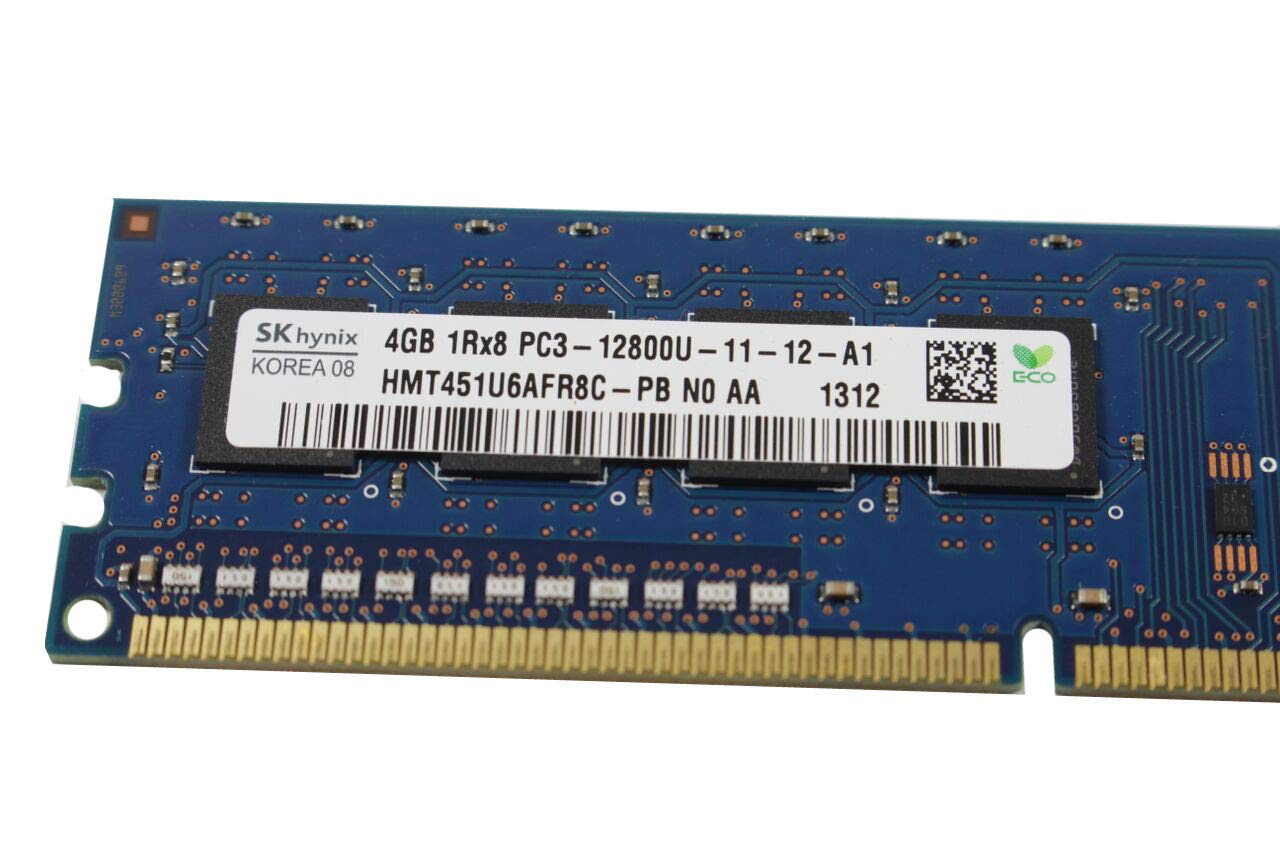 Hynix 4GB PC3-12800U DDR3-1600 1RX8 Non-ECC UDIMM Memory HMT451U6AFR8C-PB