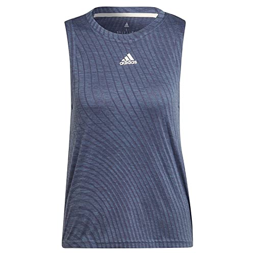 adidas Women's Tennis Match Tank Top, Wonder Steel/Shadow Navy, Small