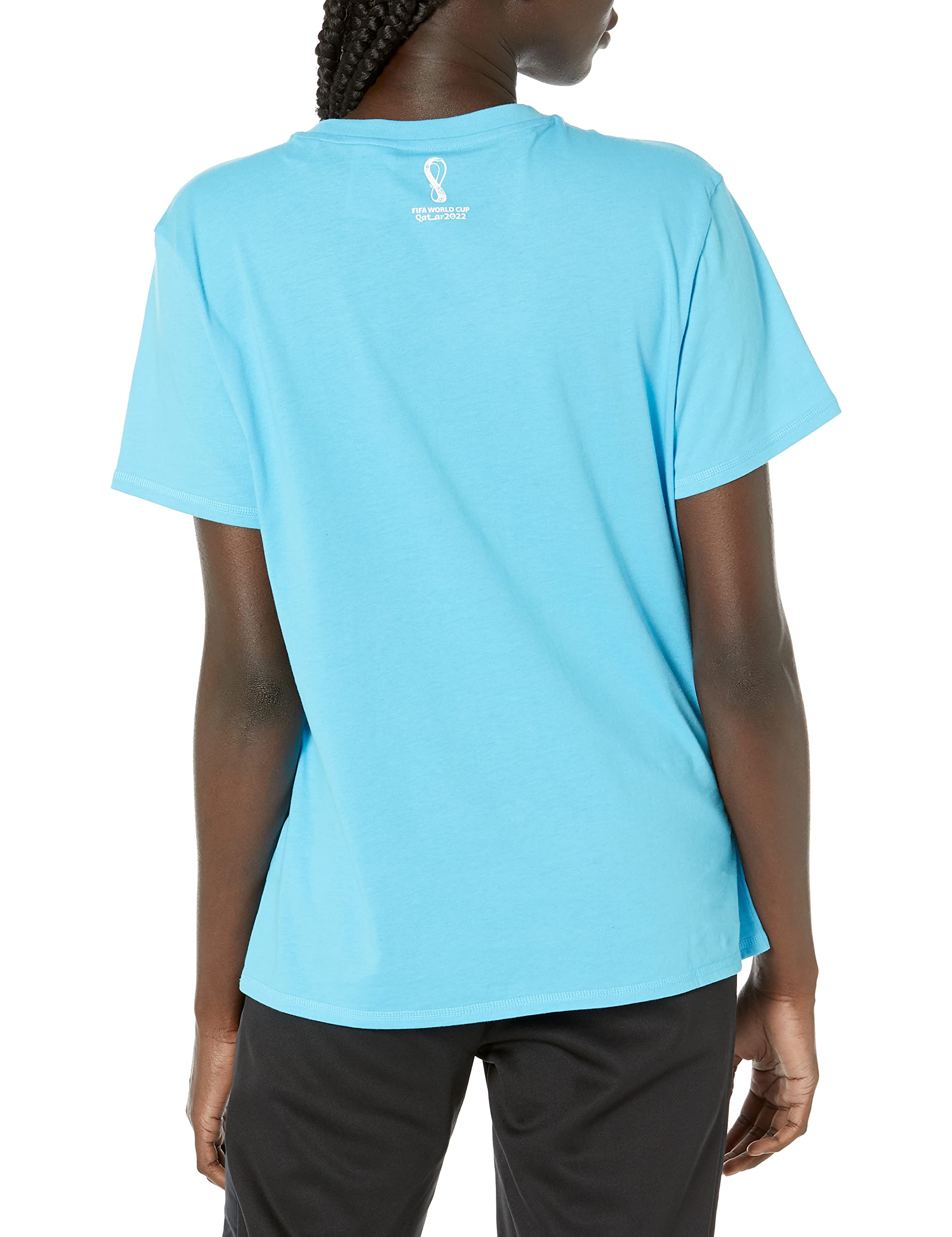 adidas Women's World Cup 2022 Tee, Bright Cyan (Argentina), Medium