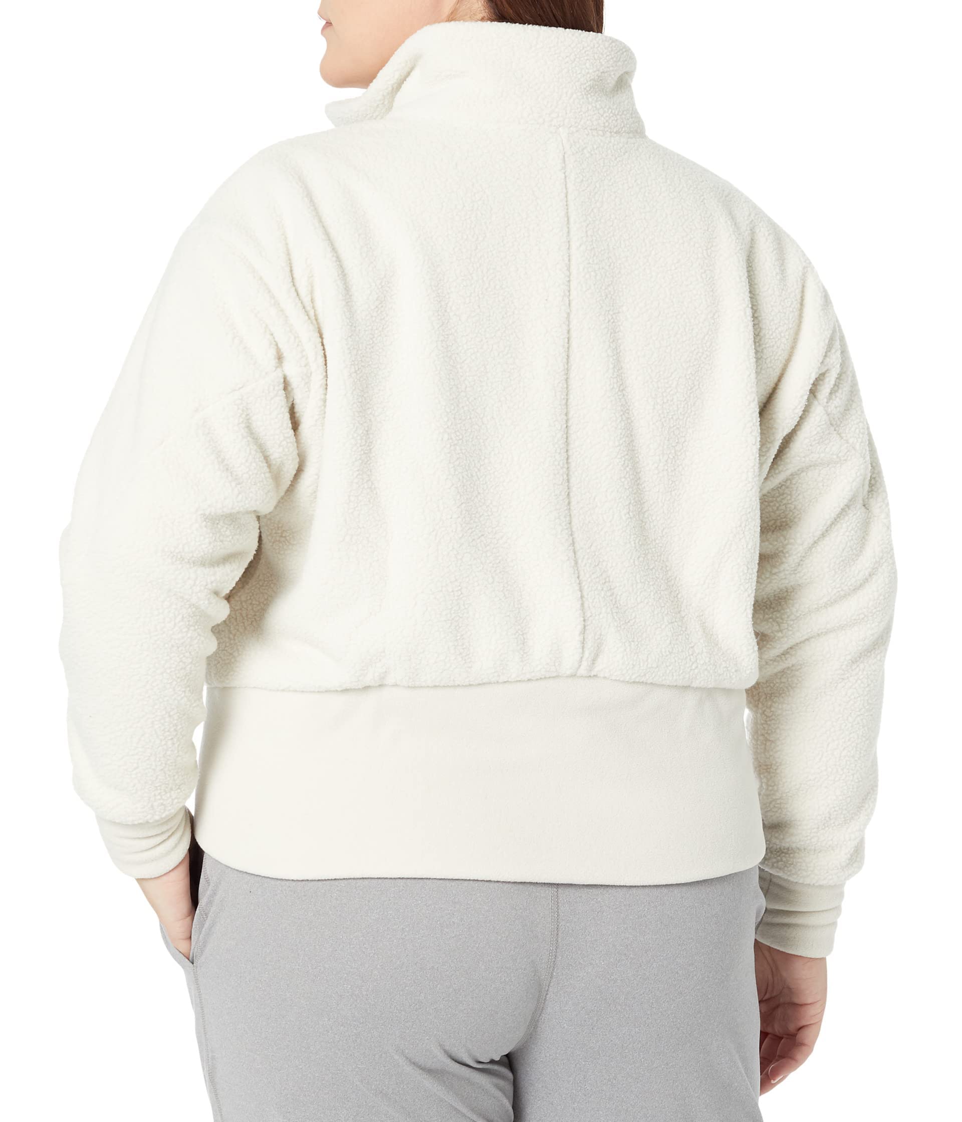 adidas Women's HOLIDAYZ Sherpa Jacket, Alumina, Small