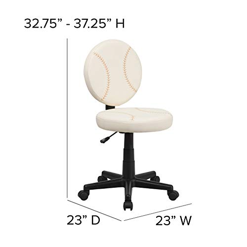 Flash Furniture Jonathan Baseball Swivel Task Office Chair