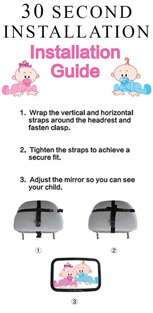 Fun Safe Baby Safety and Comfort Pack, Backseat Mirror for Rear Facing Car Seat and 2 Sunshades