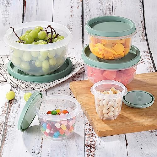 COKUMA 10PCS Bowl Set, Prep Bowls with Lids (5 Bowls and 5 Lids), Reusable, Microwaveable, Durable, BPA-Free, Freezer and Dishwasher Safe Meal Prep Food Storage Containers