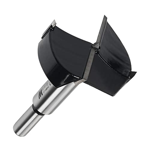 Auniwaig Forstner Drill Bits, 54mm Dia Wood Hole Saw, Auger Opener Cemented Carbide, 90mm Length Woodworking Hinge Hole Drilling Boring Bit Cutter, Straight Shank, Black, 1 Pcs
