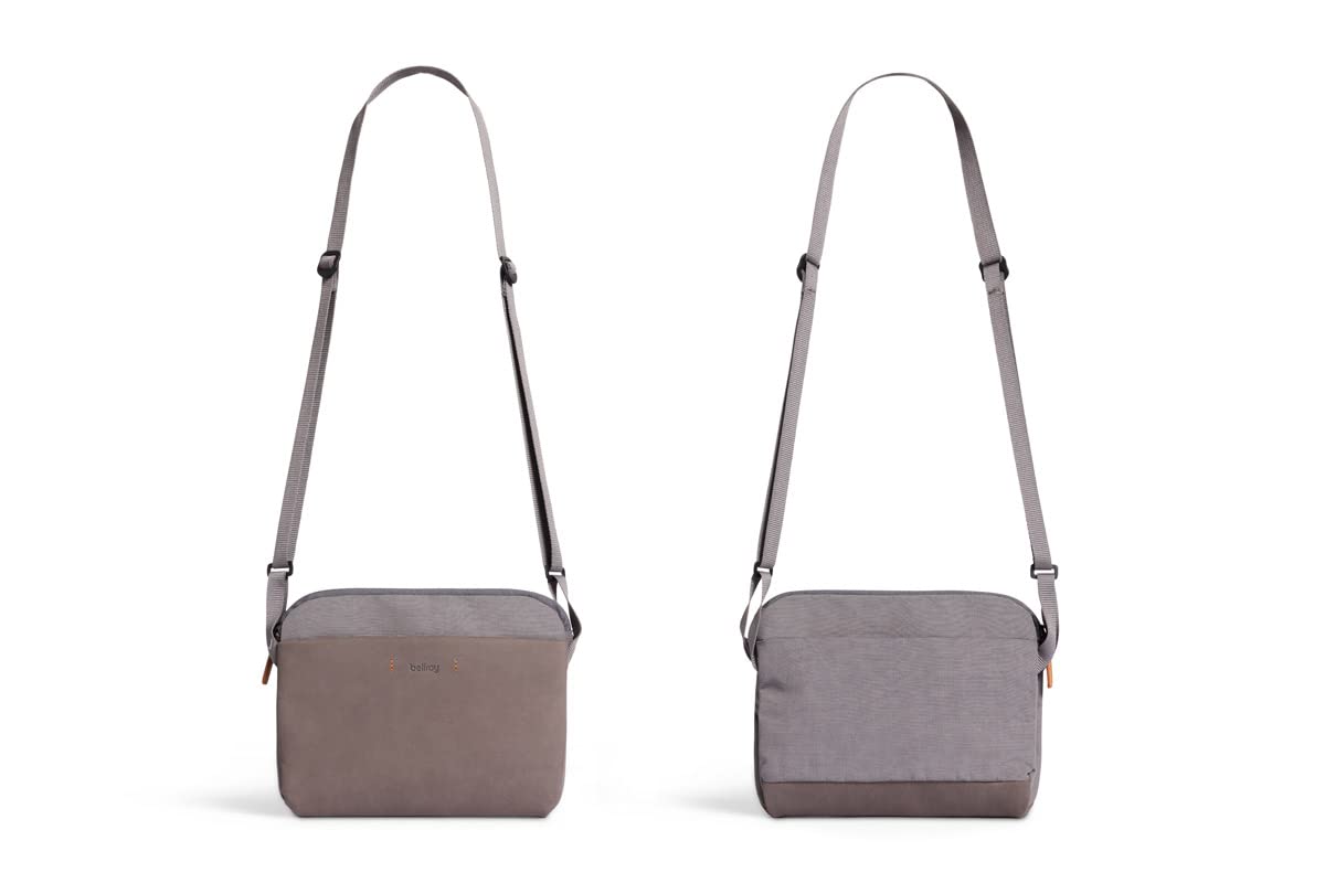 Bellroy City Pouch Plus Premium – (Slim Leather Crossbody Bag) - StormGrey