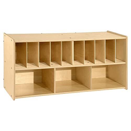 Contender Wall Mount Diaper Organizer Caddy, 100% Birch Plywood Diaper Storage Unit, Diaper Center for Nursery, Daycare, Schools [Greengaurd Gold Certified]