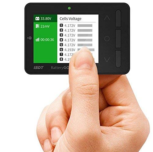 ISDT BattGo BG-8S Battery Meter, LCD Display Digital Battery Capacity Checker Battery Balancer Battery Tester for LiPo/Life/Li-ion/NiMH/Nicd