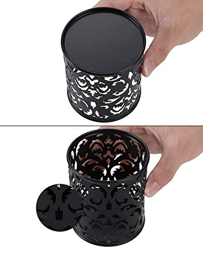 EasyPAG 2 Pack Pen Holder Desk Organizer Pen Pencil Cup Marker Holder Makeup Brush Holders,Black
