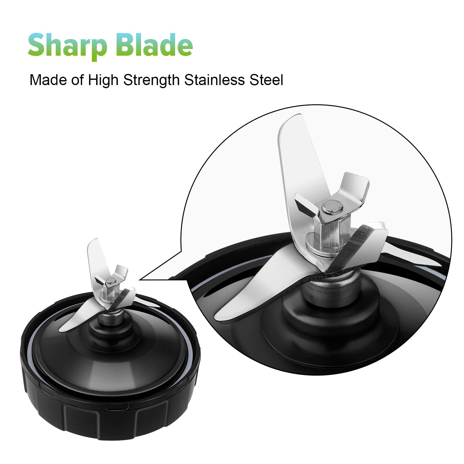 7 Fins Blender Replacement Parts for Ninja Pro Extractor Blade Compatible with Nutri Ninja Auto-iQ BL487T BL486CO BL494 BL687CO Juicer Accessories