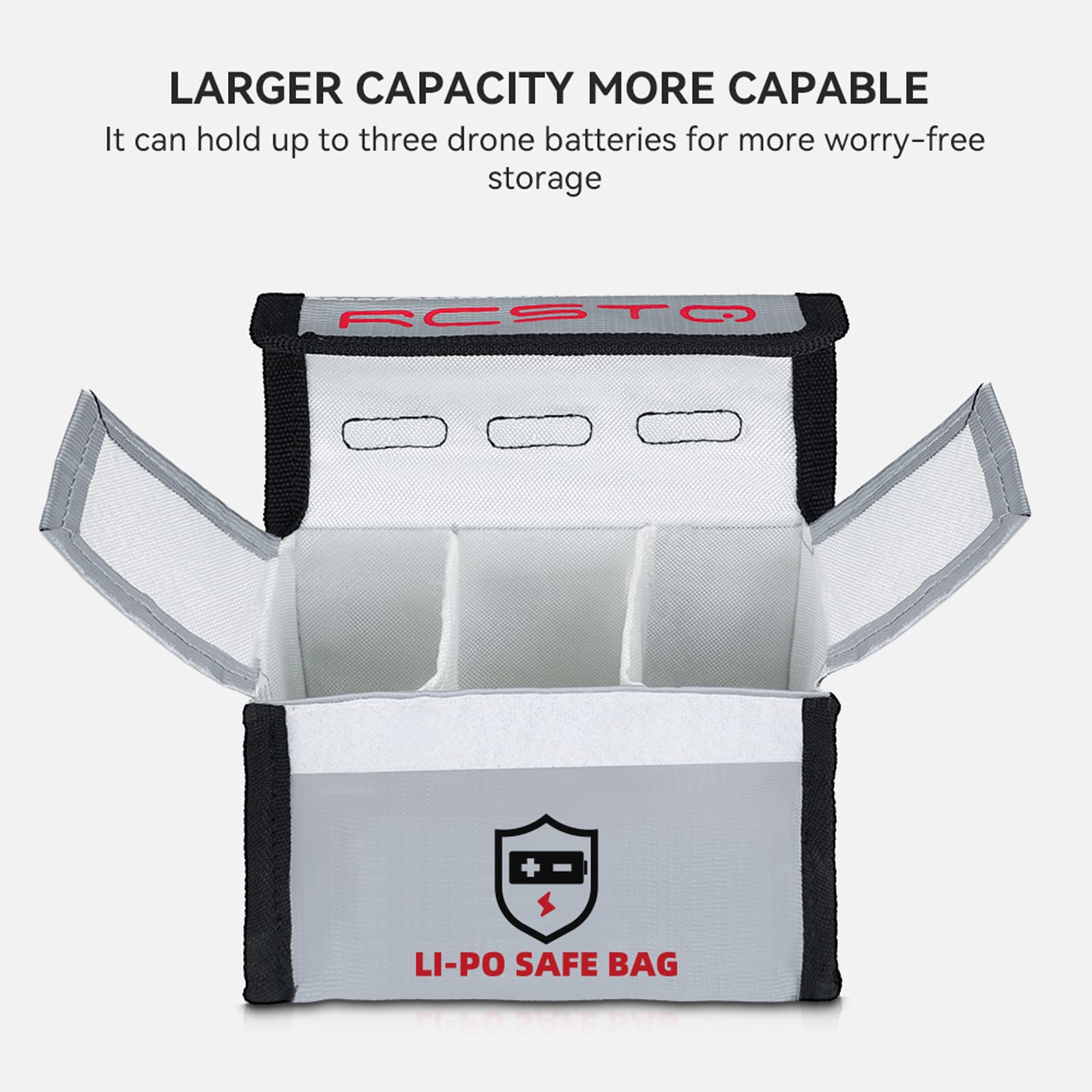 Antianxia Mini 3 Pro Lipo Battery Safe Bag Fireproof Explosion-Proof, Fire Retardant Lipo Bags, Batteries Charge Protector Bag,for DJI Mini 3 Pro Accessories (135x110x75mm)