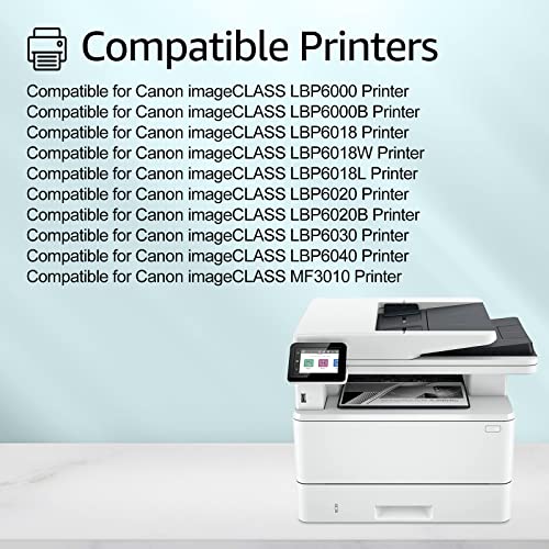 greencycle Compatible Toner Cartridge Replacement for Canon 125 3484B001AA 125 CRG 125 C125 for ImageClass LBP6000 LBP6030w MF3010 Laser Printer (Black,4 Pack)