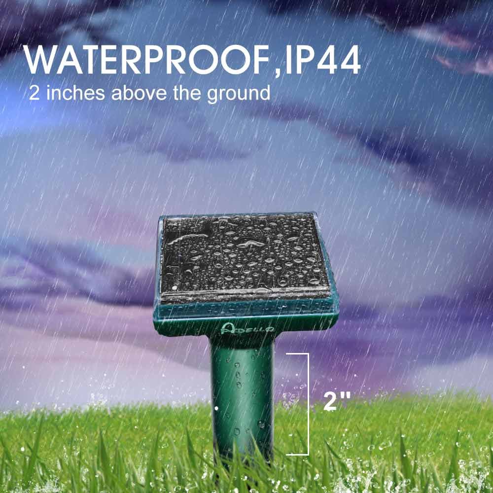 Apello Solar Mole Gopher Repellent Chipmunk Repellent Outdoor Vole Deterrent Spike Mole Stakes Get Rid of Mole from Your Lawn Garden Yard -(Green)