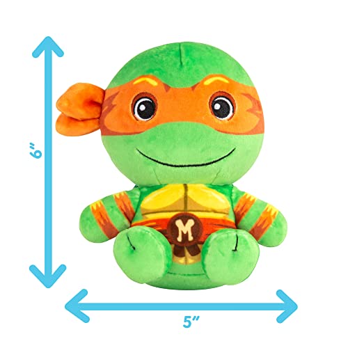 Club Mocchi Mocchi- Teenage Mutant Ninja Turtles Plush β TMNT Michelangelo β Collectible Squishy Turtle Plushies β 6 Inch