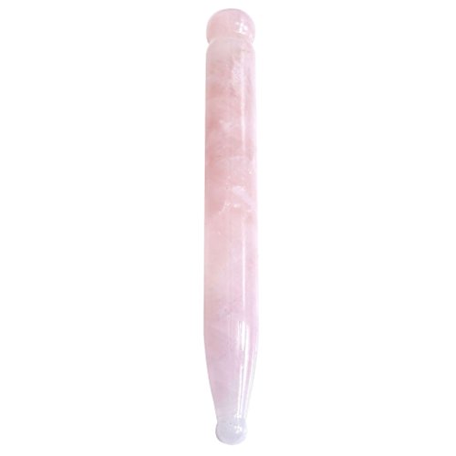 CCbeauty Handmade Natural Facial Rose Quartz Crystal Gua Sha Scraping Massage Tools,Massage Wand Guasha for Body Eye Neck Back Acupuncture Therapy Stick Point Treatment Mother's Day Gift Set, 1