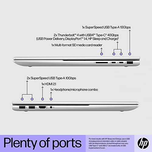 HP Envy Laptop, 17.3" Full HD Touchscreen, 12th Gen Intel Core i7-1260P, 16GB RAM, 512GB PCIe SSD, IR Camera, Backlit Keyboard, HDMI, Wi-Fi 6, Windows 11 Home, Silver