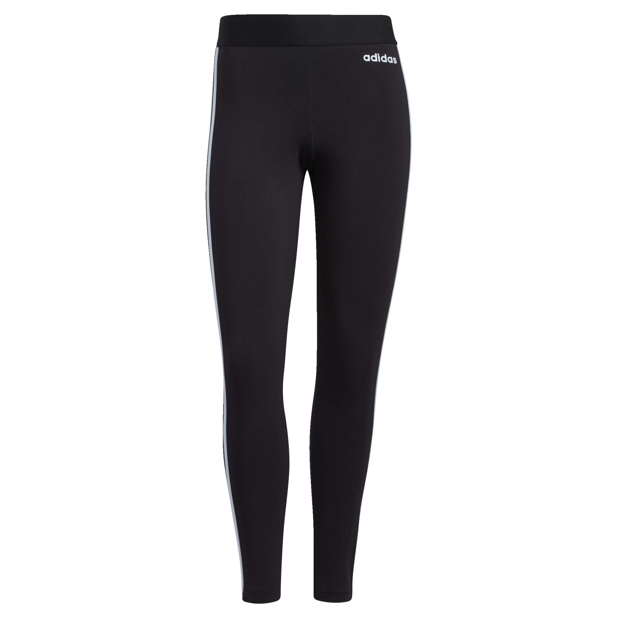 adidas Female Essentials 3-Stripes Tights, Black/Sky Tint,XL
