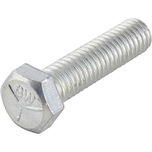 Global Industrial Hex Head Cap Screw, Electro-Galvanized Zinc, 3/8-16" x 1-1/2", Lot of 25