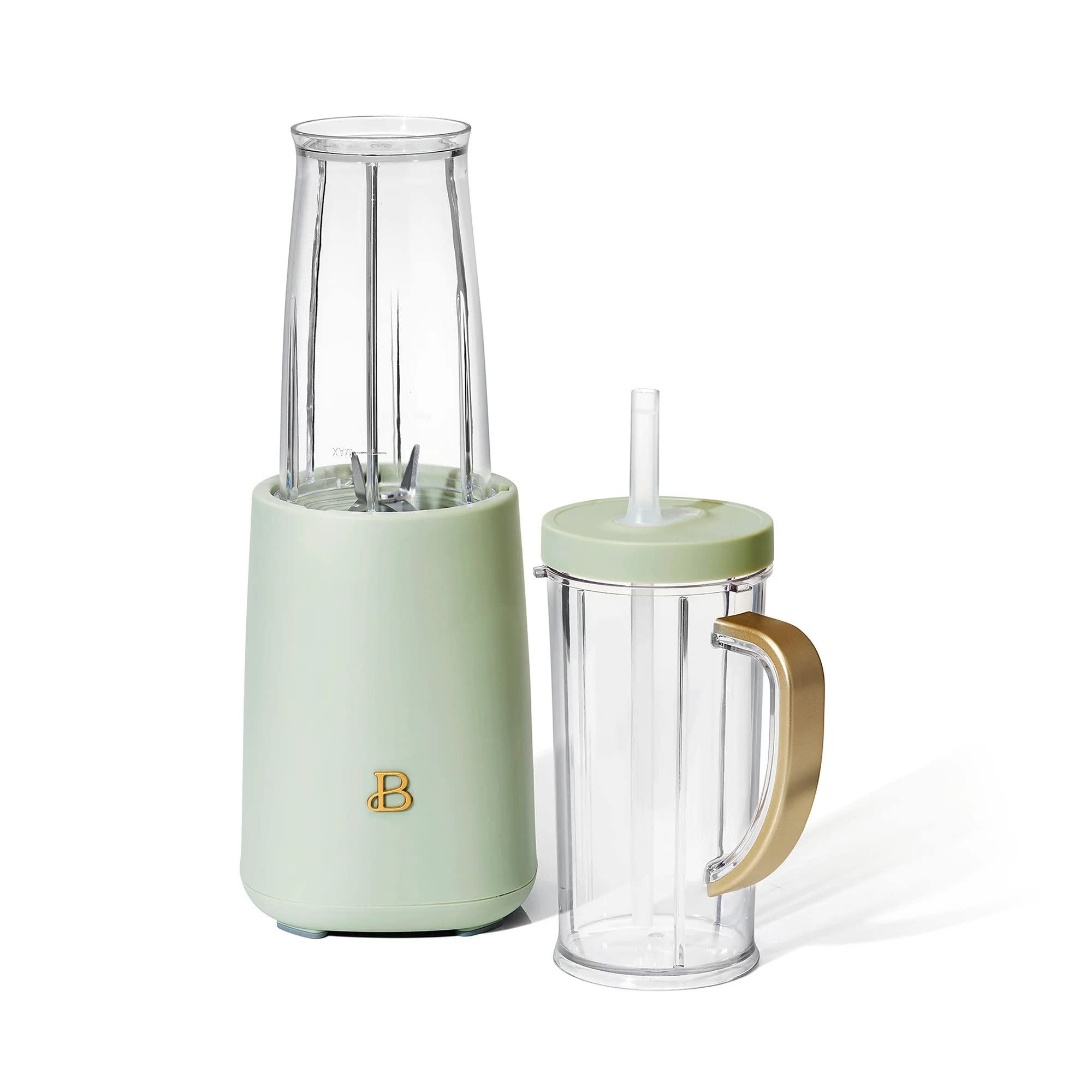 Beautiful Personal Blender, 12 Piece Set by Drew Barrymore (Sage Green)