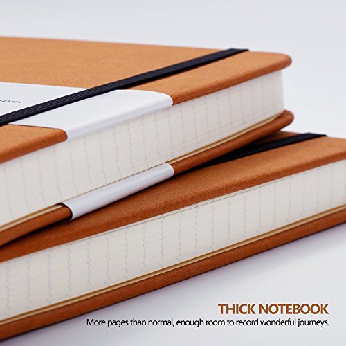 Grid Paper Notebook - Hardcover Classic Notebook with Pen Holder - Thick Premium Paper + Page Dividers Gifts 8.4 x 5.7 In