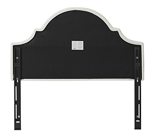 Jennifer Taylor Home Catherine Upholstered Queen Headboard, Antique White Woven