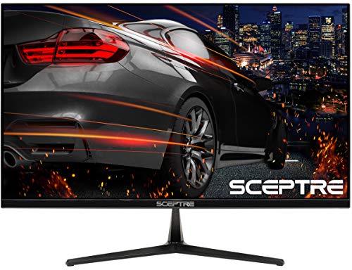 Sceptre E255B-1658A 25" FHD 1080p 165Hz 144Hz 1ms AMD FreeSync gaming LED Monitor 2x HDMI 2.0 1x DisplayPort RTS FPS Build-in Speakers, Machine Black, Metallic Black