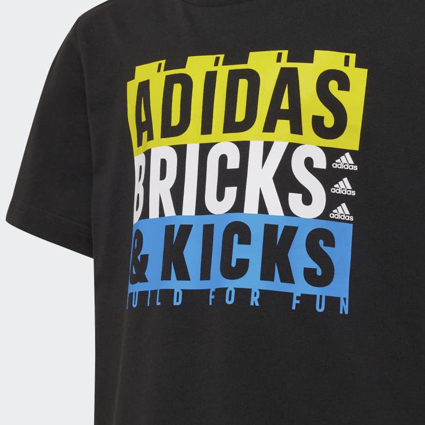 adidas x Classic Lego® Graphic Tee Kids', Black, Size XL