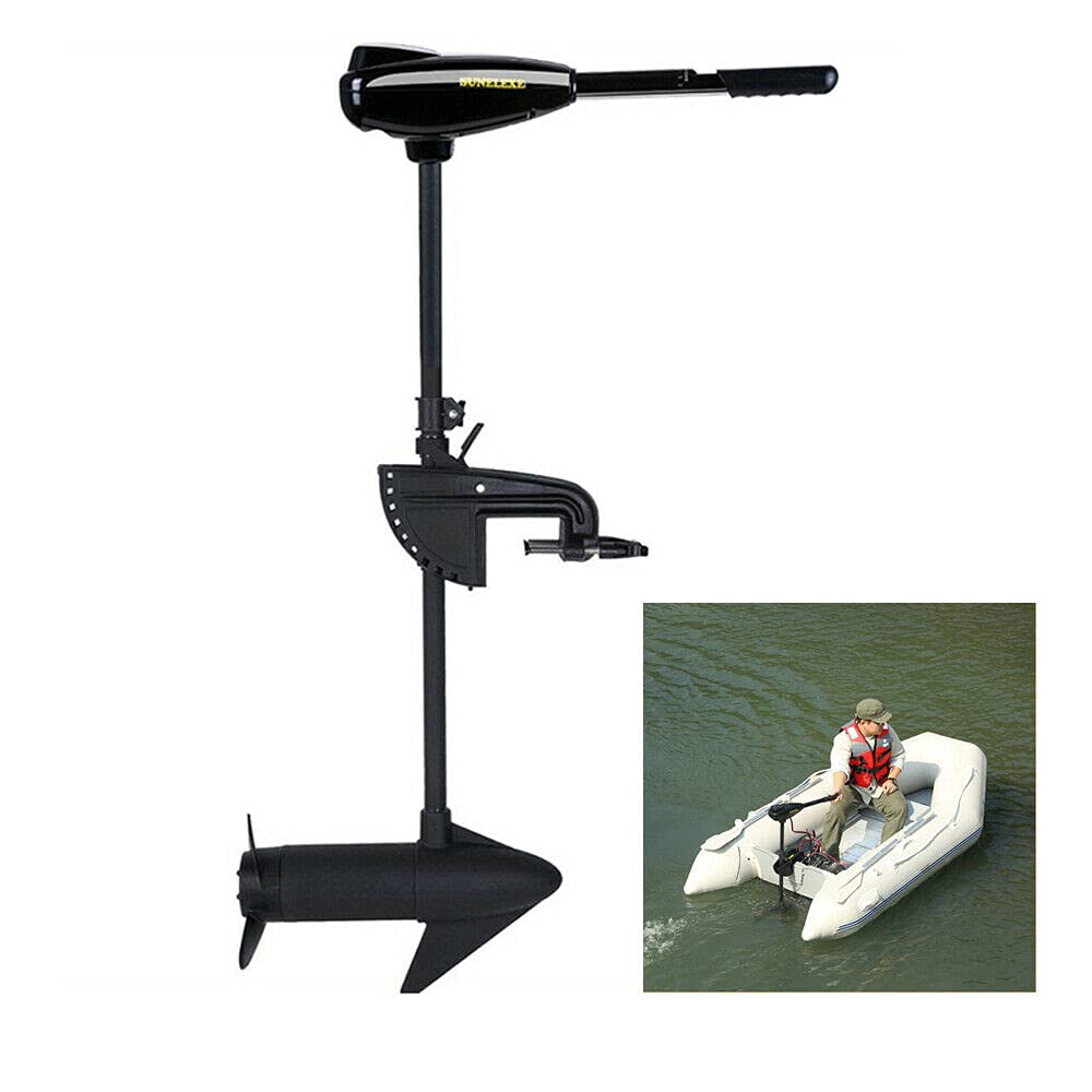 58lb Thrust Trolling Motor, 12V Electric Trolling Motor Outboard Motor Boat Motor Transom Mounted Trolling Motor (58lb Thrust)