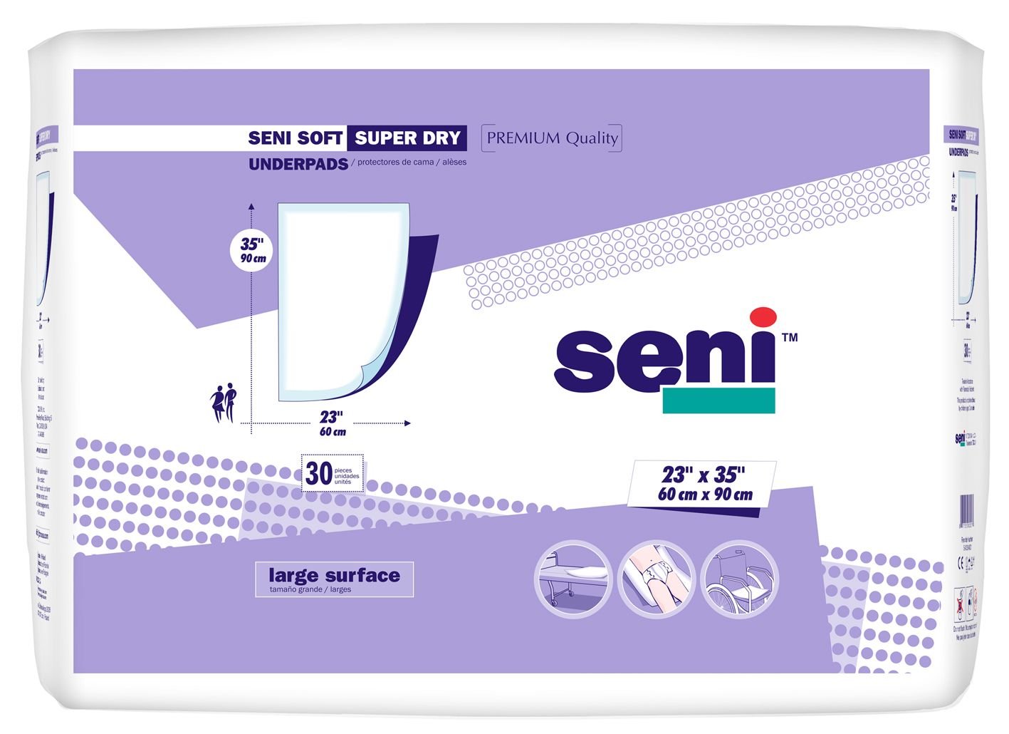 Seni Soft Super Dry Underpads, 30 Count