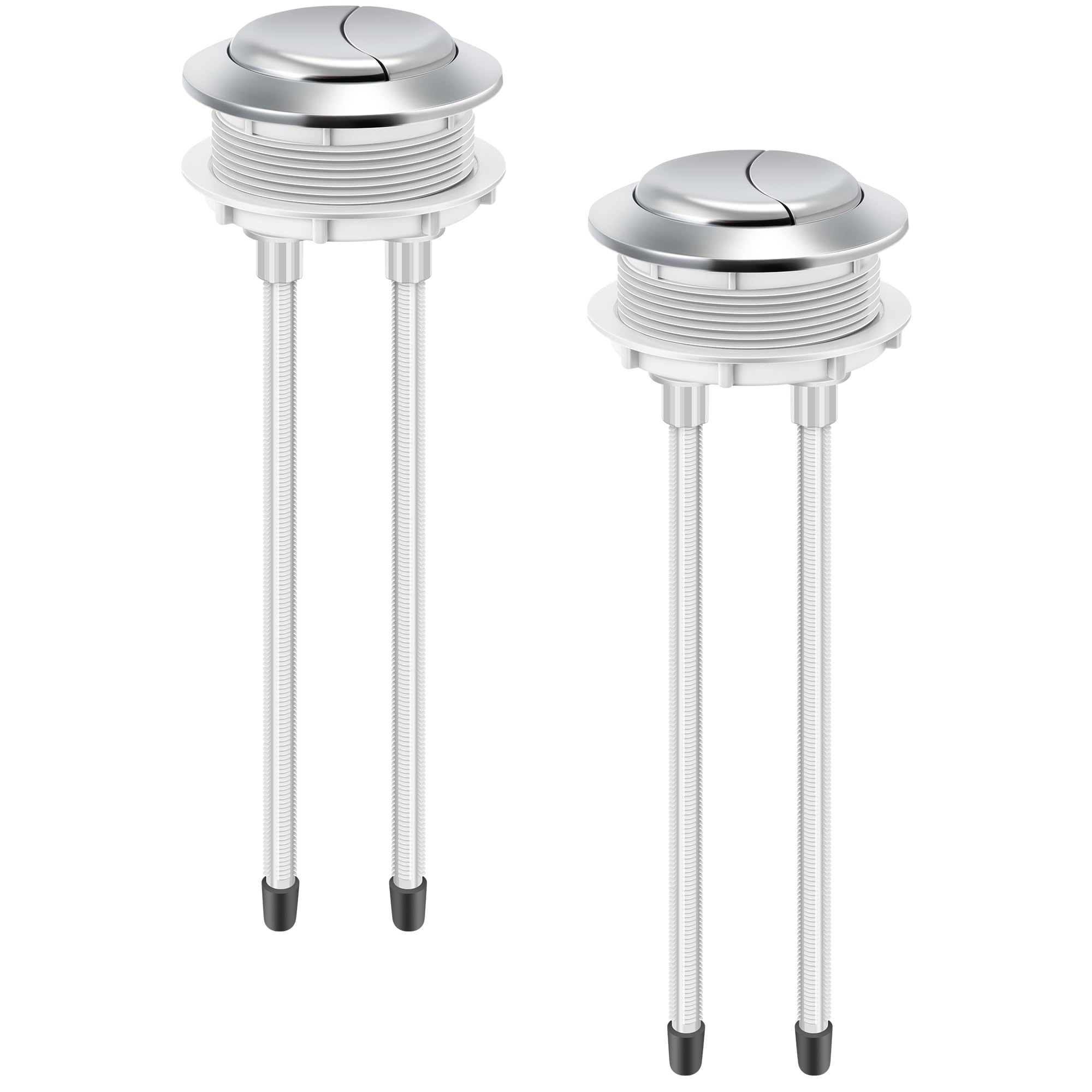 58mm Toilet Tank Buttons, 2 Pack Flush Valve Dual Push Button Replacement Adjustable, Compatible with Glacier Bay Aquasource TOTO, American Standard, KOHLER, Twfords, Armitage Shanks, Geberit