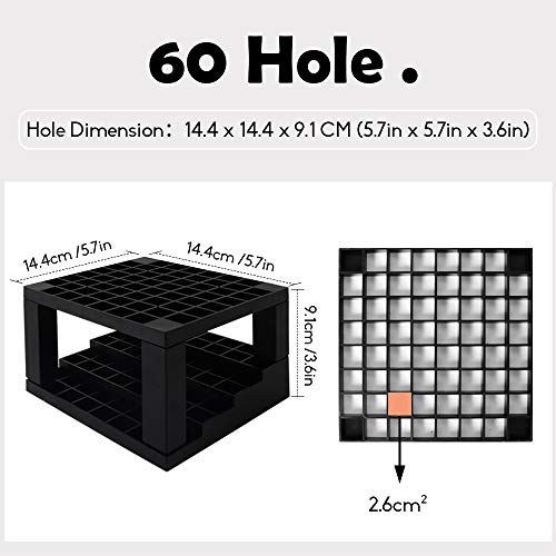 Tavolozza 60 Hole Multi-Level plastic Pencil & Brush Marker Organizer Holder Marker Organizer for Pens, Pencils, Brushes, Markers