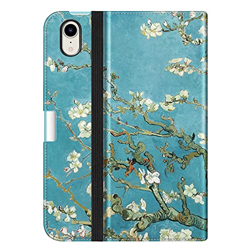 Fintie Folio Case for iPad Mini 6 2021, Multi-Angle Smart Stand Cover w/Pencil Holder & Pocket, Auto Sleep/Wake for iPad Mini 6th Generation 8.3 Inch, Blossom
