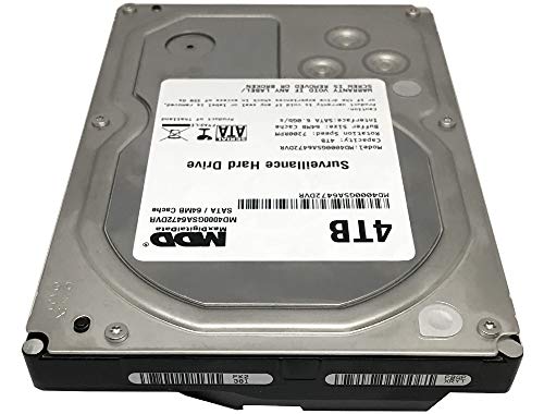 MaxDigitalData 4TB 64MB Cache 7200PM SATA 6.0Gb/s 3.5in Internal Surveillance CCTV DVR Hard Drive (MD4000GSA6472DVR) - w/ 2 Year Warranty, Mechanical Hard Disk