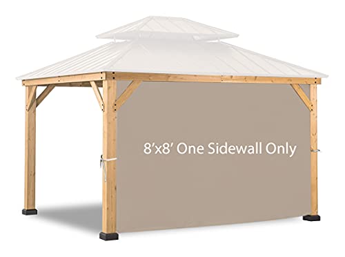 CoastShade Gazebo Replacement Curtain for 8x8 or 10x10 or 10x12 Summer Outdoor Gazebo,6.7FT Height,Only 1 Panel Sidewall,Autumn Gazebo Sidewall,Beige