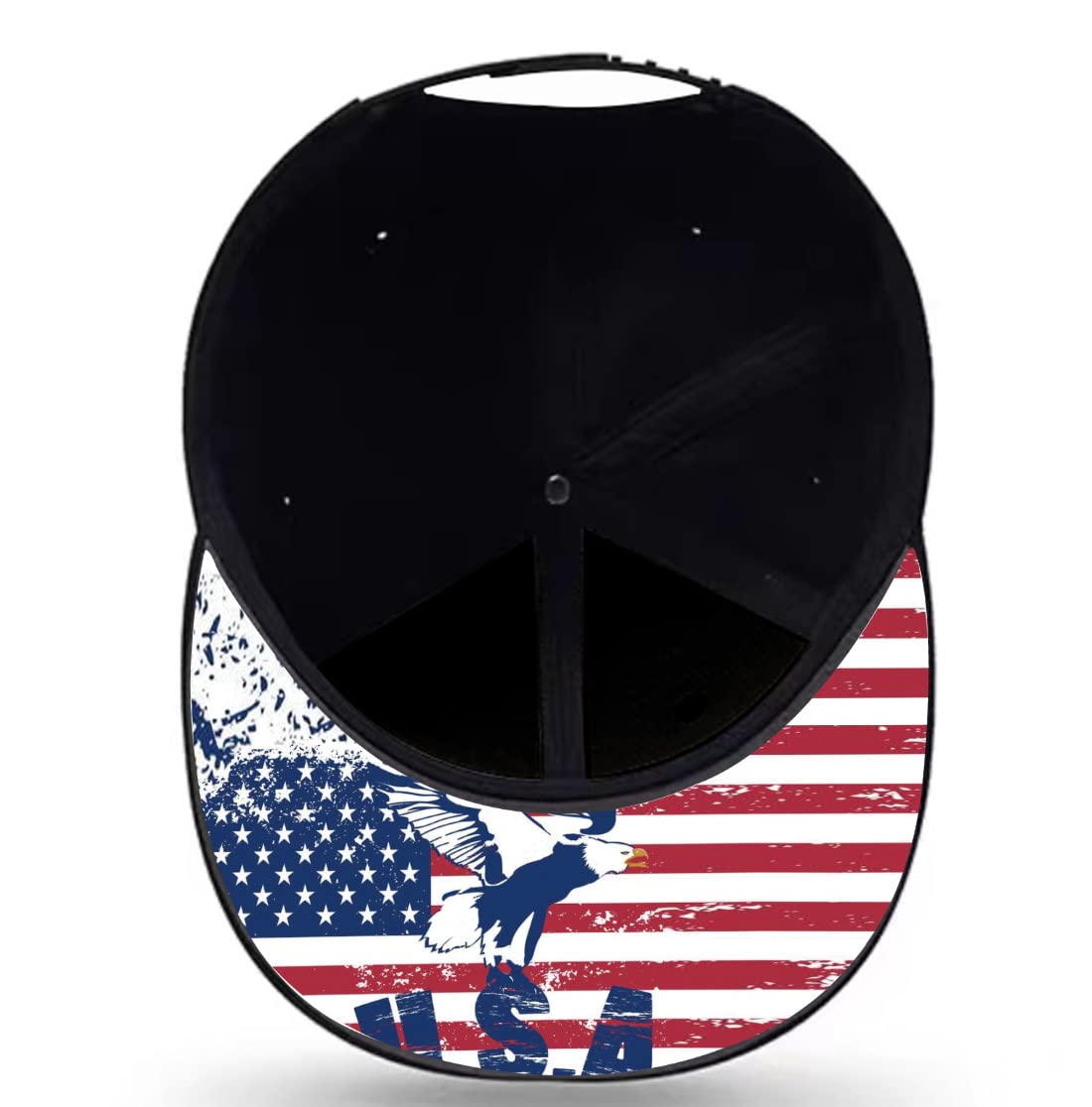 ADJUEMB Classic Snapback Hats Grim Reaper Embroidery Adjustable Flat Bill Hat Unisex Baseball Caps Black