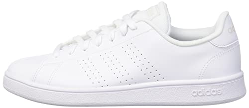 adidas Men's Advantage Base Tennis Shoe, White/White/Green, 10.5 M US