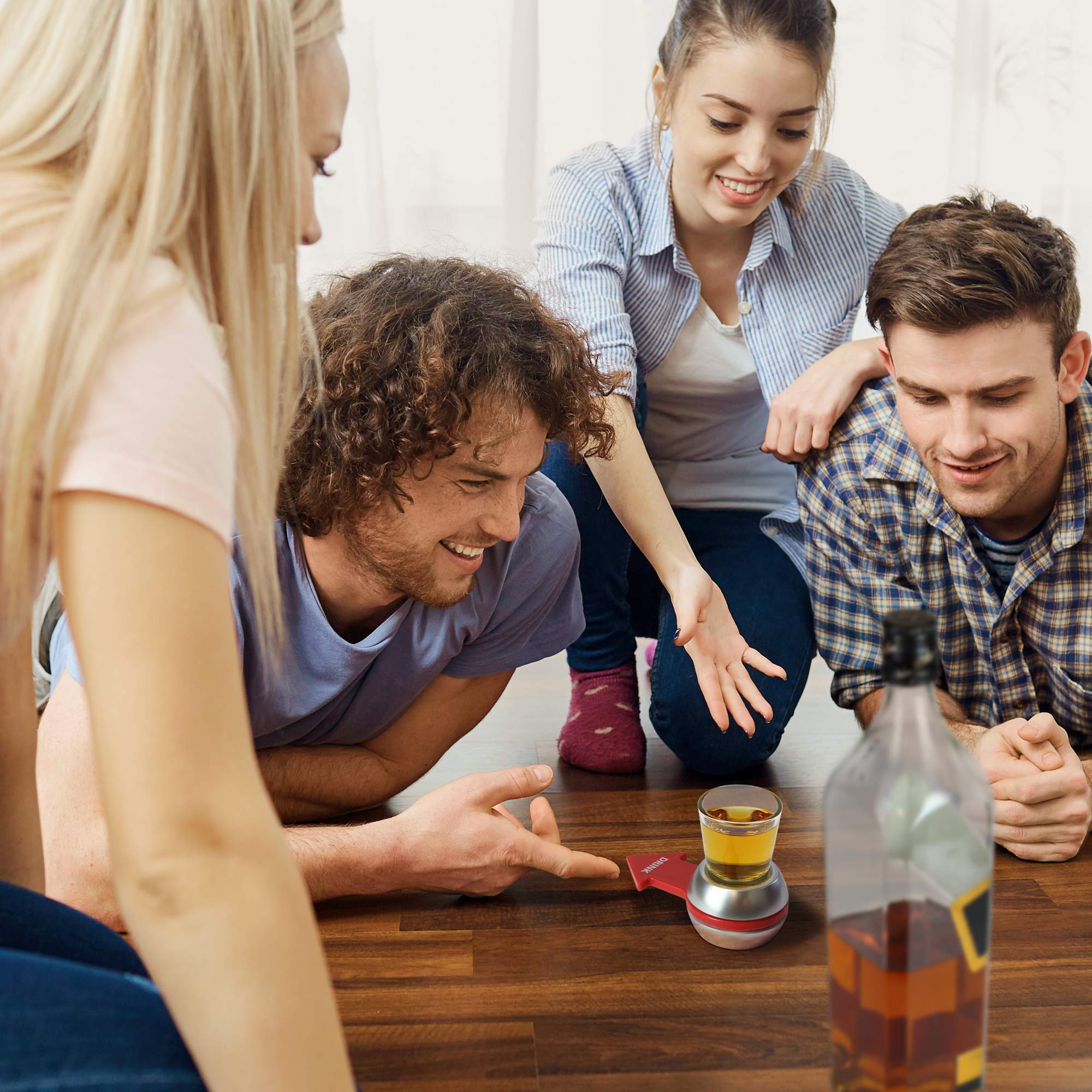 Barbuzzo Spin The Shot Includes 2 oz Shot Glass Fun Party Game for Adults for Celebrations Gatherings Birthdays Bachelor or Bachelorette Parties and More