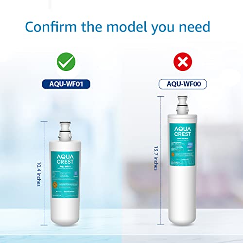 AQUA CREST 3US-AF01 Under Sink Water Filter, Replacement for Standard FiltreteĀ® 3US-AF01, 3US-AS01, Aqua-Pure AP Easy C-CS-FF, WHCF-SRC, WHCF-SUFC, WHCF-SUF, NSF/ANSI 42 Certified, Pack of 3