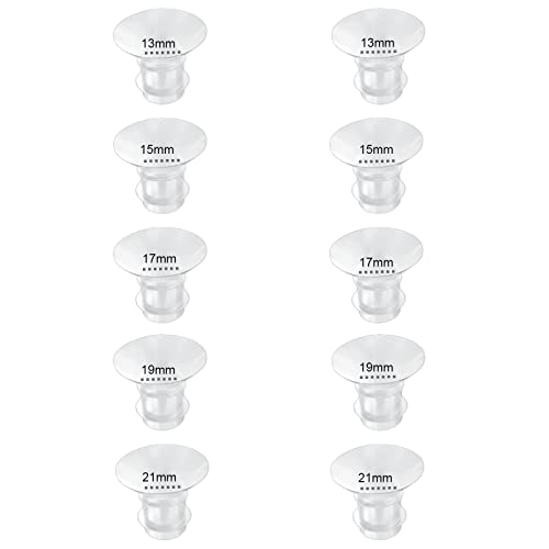 Flange Inserts 13/15/17/19/21mm 10PC,Compatible with Momcozy S12 Pro/S9 Pro/S12/S9 Wearable Breastpump Cup,for Medela/Spectra/Bellaaby/TSRETE 24mm Shields/Flanges,Reduce 24mm Tunnel Down to Other Size