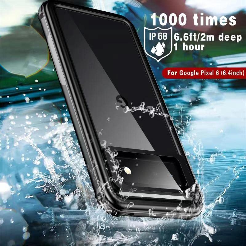 ANTSHARE for Google Pixel 6 Case Waterproof, Pixel 6 Case with Built in Screen Protector Heavy Duty Protective Shockproof IP68 Underwater Clear Case for Google Pixel 6 5G