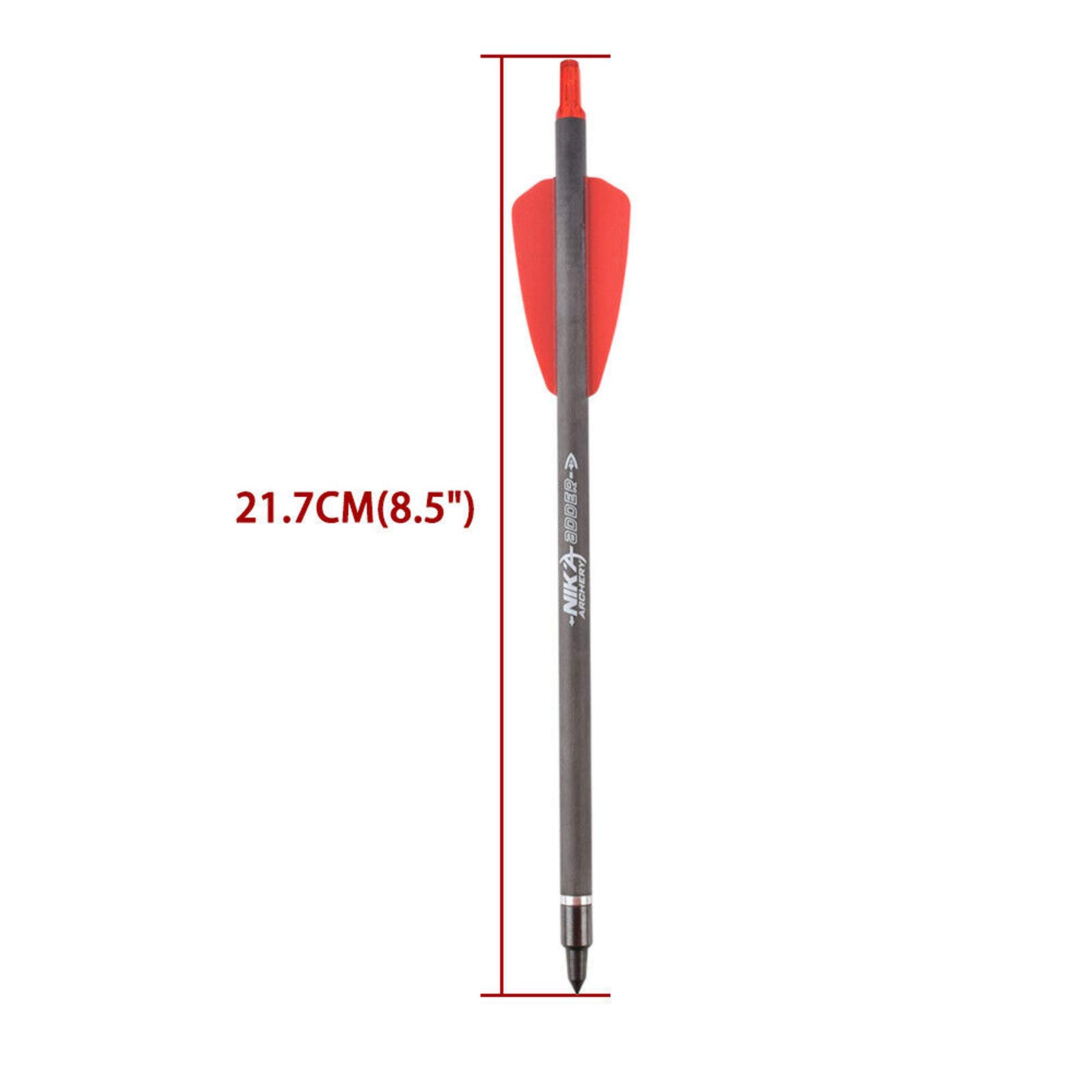 7.5" Crossbow Bolts Carbon Arrows SP350 for Cobra System R9 Bow Hunting, Pack of 12