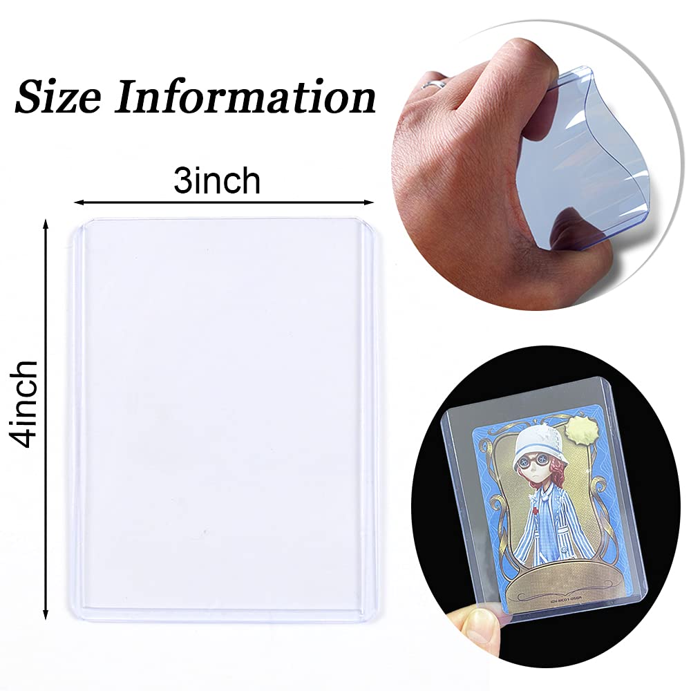 Card Sleeves, 3 x 4 Inch Toploader Card Protector Trading Card Topload Holder Card Protector Holder for Superstar Pokemon, Sports, MTG, Yugioh Card (100PCS)