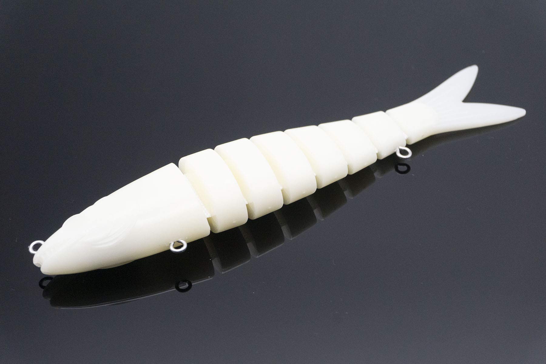 5PC Whopper Popper Bass Lure 8 Multi Jointed Fishing Lure 18g 13.5cm with 5mm Free Eye Topwater Floating Rotating Tail Artificial Hard Bait Swim Bait 5mm