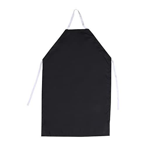 EISCO Rubber Vinyl Apron, Medium (27" W x 36" L) - Adjustable Bib Apron for Dishwashing, Butcher, Laboratory - Black