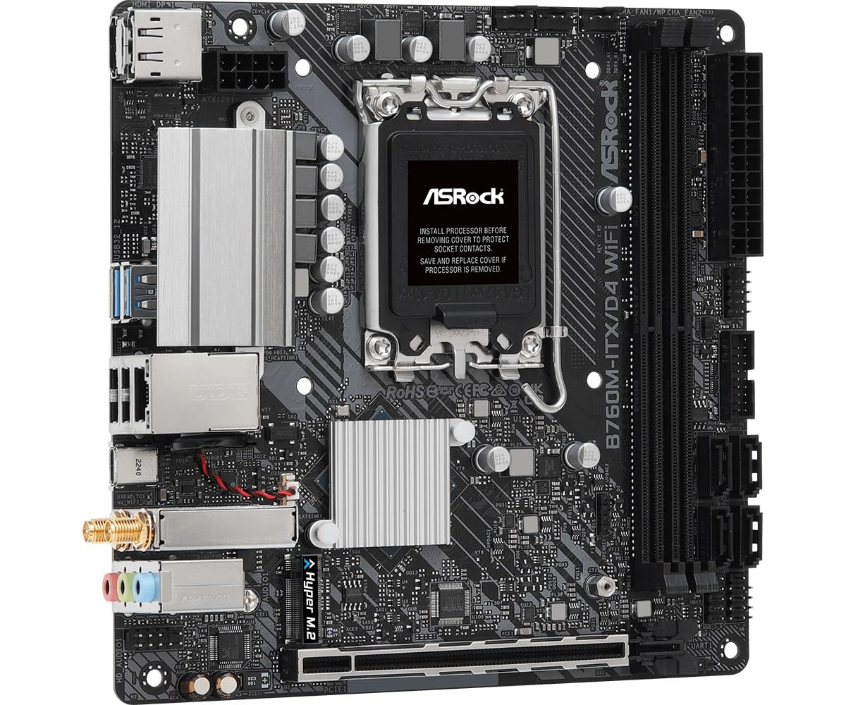 ASRock B760M-ITX/D4 WIFI Supports 13th Gen & 12th Gen Intel® Core™ Processors (LGA1700)
