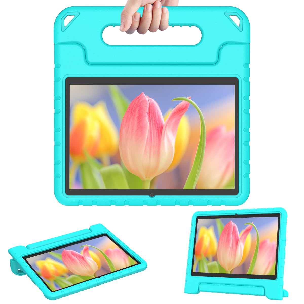 AVAWO Kids Case for Onn 10.1” Model 100011886 Tablet (2nd Generation, 2020), Light Weight Shock Proof Handle Stand Case for Walmart Onn 10.1 inch Tablet (Just Fit 2020, 2nd Generation), Blue