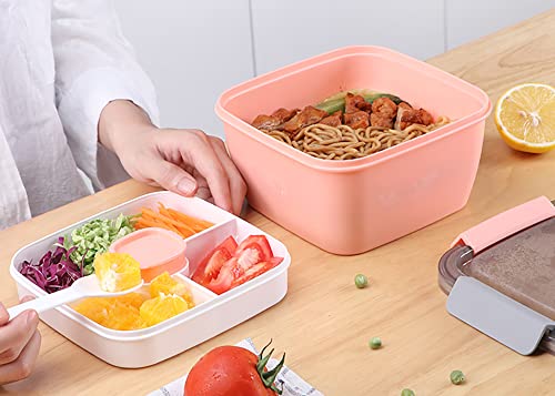 Cezoyx 3 Pack Salad Lunch Container To Go, 52 Oz Reusable Salad Bowl with 3 Compartment, Salad Dressings Container for Salad Toppings, Fruit, Lunch