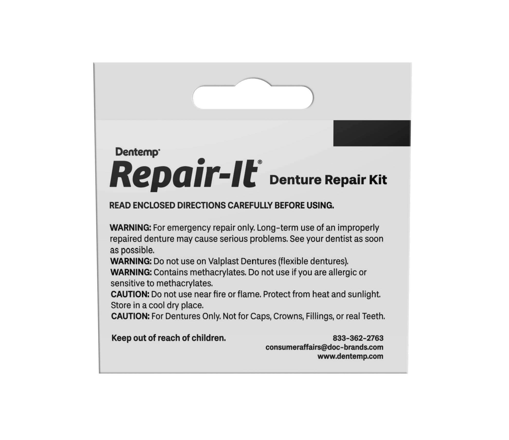 Dentemp Repair Kit - Repair-It Advanced Formula Denture Repair Kit - Denture Repair Kit Repairs Broken Dentures - Denture Repair to Mend Cracks & Replace Loose Teeth…