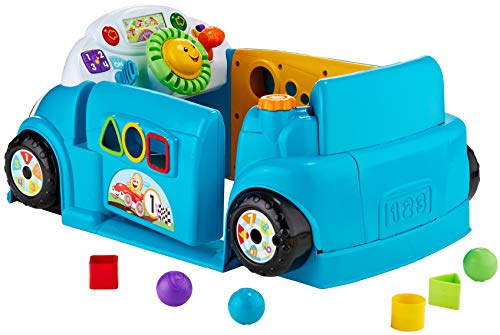 Fisher-Price Laugh & Learn Baby Activity Center, Crawl Around Car, Interactive Playset with Smart Stages for Infants & Toddlers, Blue (Amazon Exclusive)