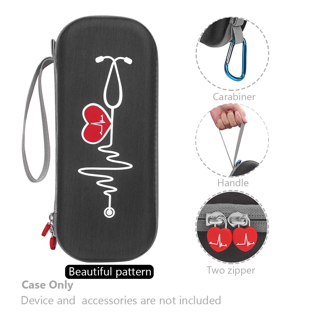 Zaracle Carry Case Storage Bag Protect Pouch Sleeve Box Case for 3M Littmann Classic III Stethoscope.Fits Prestige Taylor Percussion Hammer and Nurse LED Medical Penlight