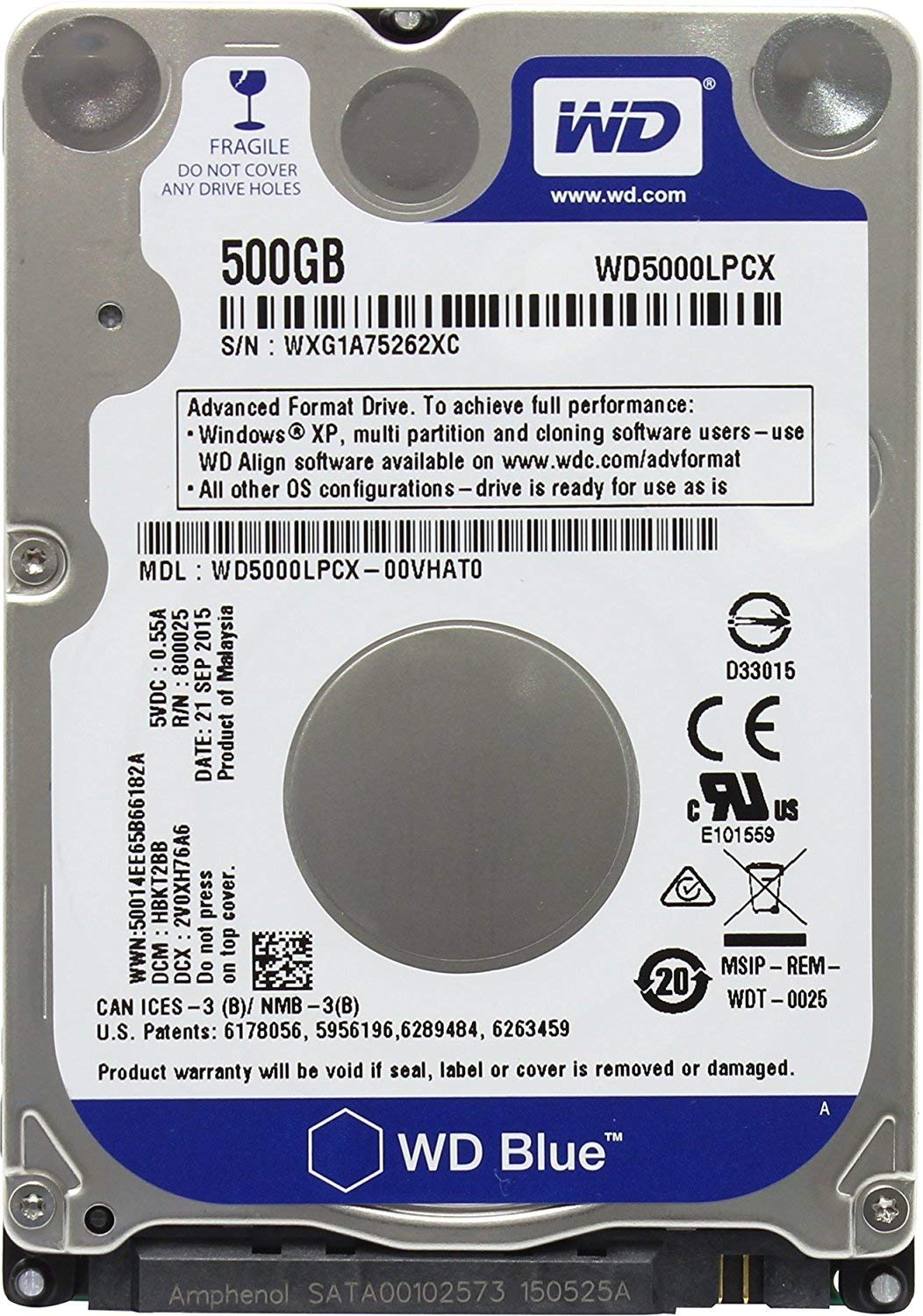 Western Digital 500GB 2.5" PlayStation 3 / PlayStation 4 Hard Drive (PS3 Fat, PS3 Slim, PS3 Super Slim, PS4, Notebook, Laptop) 1 Year Storite Warranty